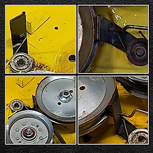 2-Pcs GY21943B GY21943A Brake Pad Kit for John Deere 42" L, D, X Series 100 105 115 100 110 120 125 130 Mower, Replaces GY21943, Included GX20515 Retainer, GX20494 Spring and GX23240 Deck Bushing