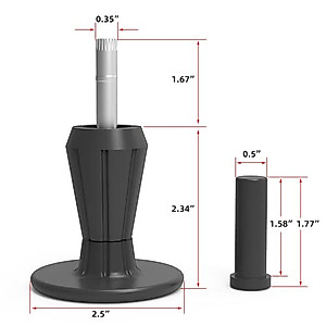 KOHOME 6Pcs Steel Stem Plastic Bed Frame Feet,Sturdy Bed Frame Legs for Replace Wheels,Black