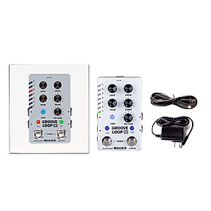 MOOER Groove Looper Pedal Drum Machine Stereo Guitar Loop Recorder Pedals with 140 Minutes Loops 121 Drum Grooves Editor Software (X2)