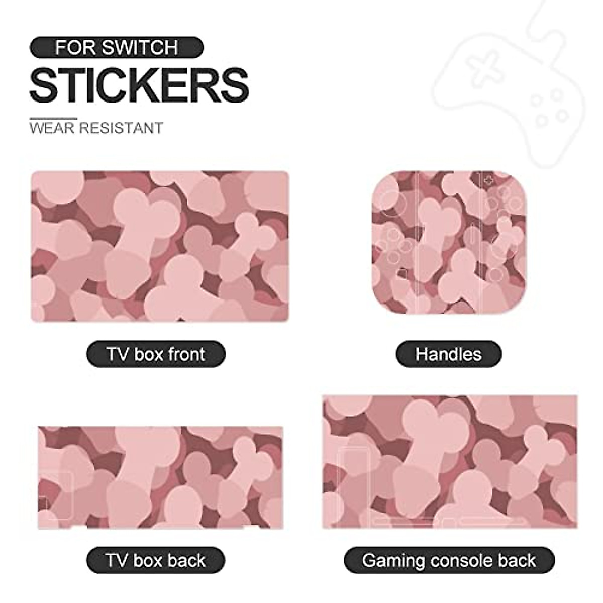 Camouflage Penis Full Wrap Skin Protective Film Sticker Cover Compatible with Switch Console Games and Lite