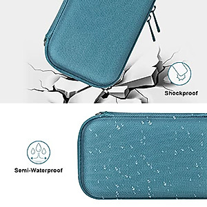 BOVKE Hard Travel Speaker Case for Bose SoundLink Flex Bluetooth Portable Speaker, Extra Mesh Pocket for Bluetooth Speakers Bose Charger, Charging Cables, Stone Blue