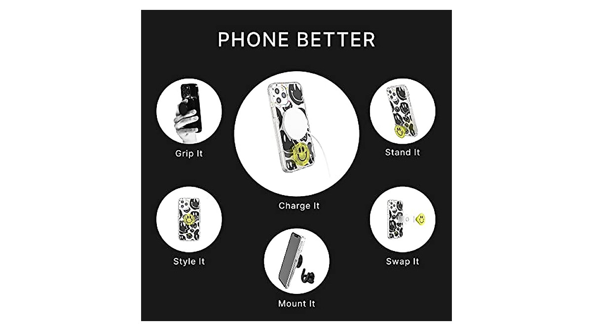 PopSockets iPhone 12/12 Pro Case with Repositionable Grip | All Smiles
