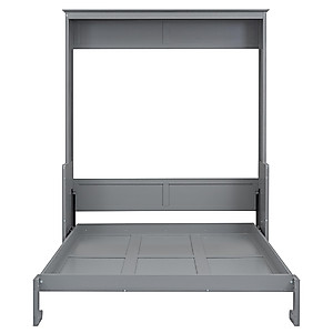 SOFTSEA Queen Size Murphy Bed Cabinet with Shelf