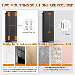 Upgraded Self-Adhesive Grocery Plastic Bag Holder, Betterya Bag Holder and Dispenser for Plastic Bags - Easy Wall Mount Bag Saver - Stainless Steel Matte Black