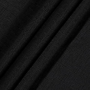 Eclipse Kendall Modern Blackout Thermal Rod Pocket Window Curtain for Bedroom or Living Room (1 Panel), 42 X 84, Black