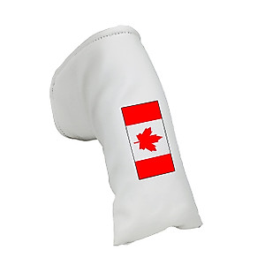 Canadian Flag Sunfish Leather Blade Putter Golf Headcover
