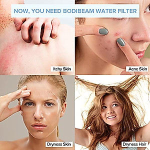 BODIBEAM Bathroom Sink Filter, Set of 2, NSF Certified, Removes Fine Impurities, Chlorine & Rust, Vitamin C Gel, Skincare Water Filter, Gifts for Women