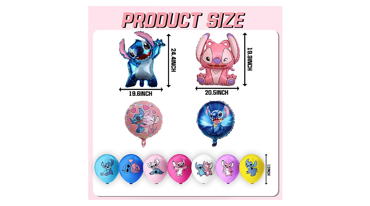 Stitch Balloons for Birthday Parties – 39pcs Decoration Set