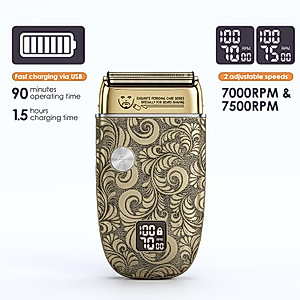 Bestauty Men's Foil Shavers - Electric Hair Clipper Hair Trimmer Beard Razor Shaver Kit with 4 Guide Combs, USB Rechargeable Haircut and Beard Shaving Kit for Salon, Barbers and Home Use