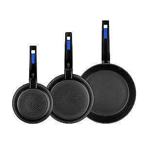 Monix Martin berasategui Forged Aluminium Frying Pans, Set of 3, Black, 26 cm, Pack of 3