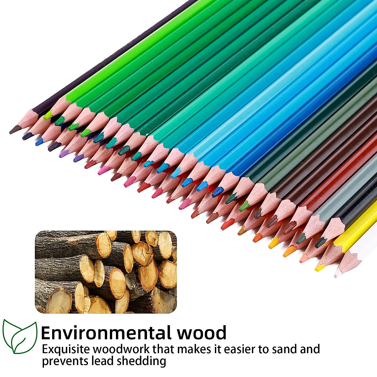 XKDOUS 48 Colored Pencils, Easy Sharpening Colored Pencil Set for Drawing Blending Shading, Gift for Art Beginners