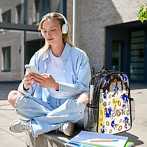 Jpsxnwv Clear Backpack for Girls Boys, Cartoon Heavy Duty Large Bookbag for School, Transparent See Through Bag for Kids Women for College Work Travel