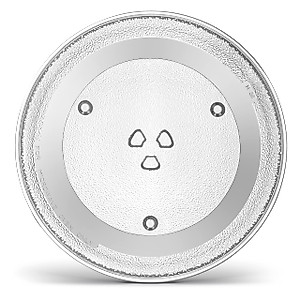 Microwave Plate Replacement 10.6 Inch for WB48X21336 Microwave Oven Turntable Plate - GE Replacement Microwave Glass Plate Fits Many Brands Plates - Rotating Dish Tray For Better Reheating and Cooking