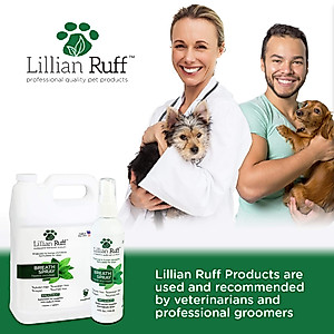 Lillian Ruff Dog Breath Freshener Dental Care Spray - Dog Oral Health Teeth Cleaning Formula Targets Bad Dog Breath, Plaque & Tartar Build-Up, Supports Oral Care, Gum Health & Immune System (4oz)