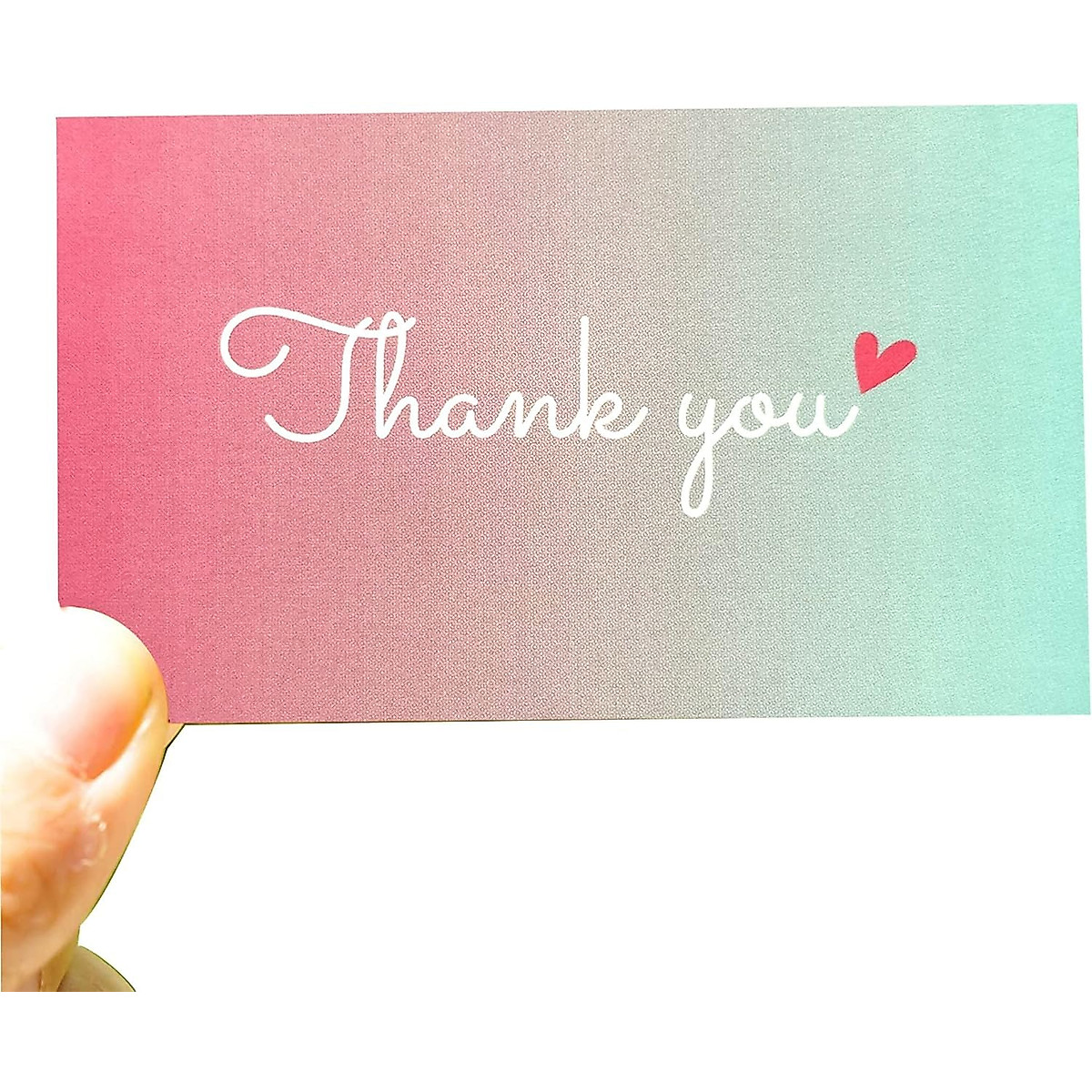 RXBC2011 500 Little Thank You Cards Gold Heart Design Bulk Thank you Notes for All Occasions 3.5 x 2 Inch Multicolor