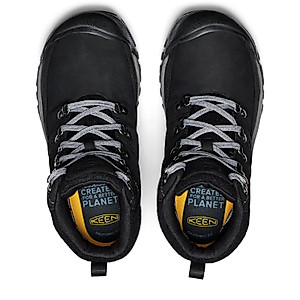 KEEN Women's Kaci 3 Winter Mid Height Waterproof Insulated Snow Boots, Black/Steel Grey, 10