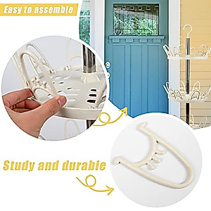VAIPI 2 Sets Revolving Shoe Rack 360-Degree Rotating Shoe Rack Adjustable Shoe Tree Racks Spinning Round Shoe Organizer Standing and Hanging Shoe Rack for Home