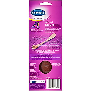 Dr. Scholl's Ultrasoft Leather Insoles for High Heels (Women's 6-10) // Relief of High Heel Pain plus a Real Leather Surface