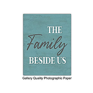 Dining Room, Kitchen Decor - Bless the Food Before Us Sign - Teal Blue Wall Art Set - Vintage Style Home Decor - Gift for Cooks and Chefs - Great Engagement, Anniversary or Birthday Gift for Women