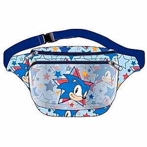 Sonic Boys Fanny Bag Belt Bag Kids Phone Pouch Waist Bag With Dual Zipper Pockets