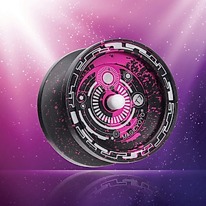 Yoyo T7 Responsive Yoyo for Kids, Aluminum Metal Beginner Yoyos with Narrow C Yoyo Bearing and Extra 5 Yoyo Strings + Yoyo Bag+ Yoyo Glove (Black&Pink Color)