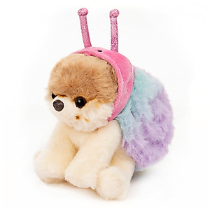 GUND Boo, The World’s Cutest Dog, Itty Bitty Boo Snail #60, Stuffed Animal Plushie, Spring Decor, Pink and Blue, 5”