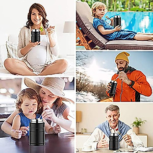 Manuqia Food Thermos, 750ML Vacuum Insulated Food Jar, Hot Containers for Lunch, Stainless Steel Thermos for Hot Food with Folding Spoon, Leak Proof Soup Thermos Food Flask for Kids and Adults