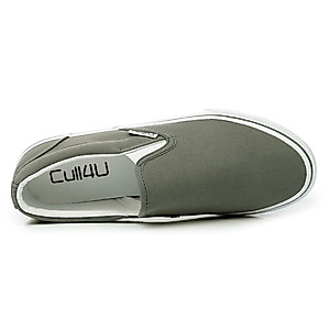 Cull4U Women's Classic Slip On Trainer Shoes (8 M US,Olive)