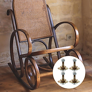 Veemoon 4pcs Rocking Chair Bearing Furniture Connecting Fittings Bearing Screws for Rocking Chair Rocking Chair Bearing Screws Mechanic Accessories Bolt Kit Rocking Chair Accessories Iron
