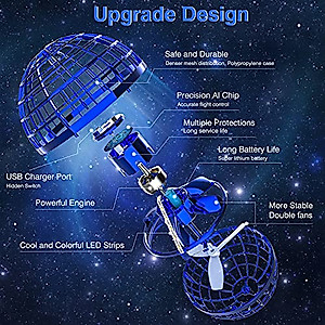 Flying Orb Ball, 2023 Upgraded Flying Ball Toy, Hand Controlled Boomerang Hover Ball, Flying Spinner with Endless Tricks, Cool Toys Gifts for 6 7 8 9 10+ Year Old Boys Girls Teens Indoor Outdoor Toys