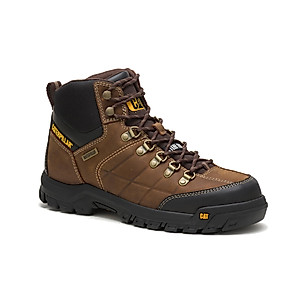 Cat Footwear Men's Threshold Waterproof Steel Toe Work Boot, Real Brown, 9.5