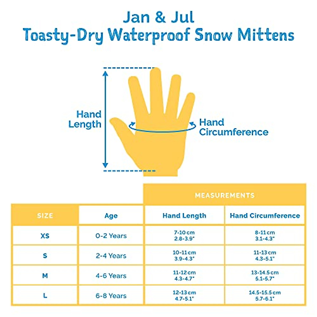 JAN & JUL Snow Mittens for Kids Waterproof Fleece-Lined (Constellations, L: 6-8Y)