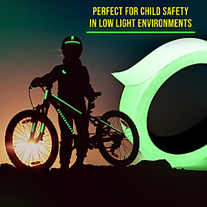 Lockport Glow in The Dark Tape - 15 Ft x 0.5 Inch - Bright, Rechargeable, & Long-Lasting Fluorescent Tape - Luminous Tape for Outdoor Sports, Night Decorations, and Home Marking
