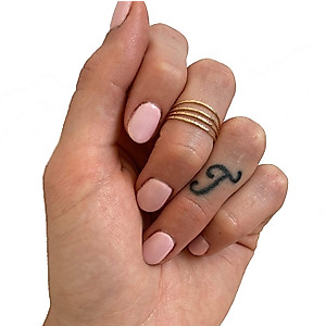 TOE RINGS & THINGS | Set of Two Toe Rings | 14k Gold Fill Four Strand Design | Adjustable Unisex Size | Pack of Two Rings