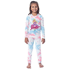 INTIMO Barbie Girls' Princess Doll Unicorn Unisex Child 2 Piece Sleep Pajama Set (6)