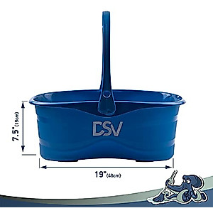 DSV Standard Professional 3.2 Gallon (12L) Cleaning Bucket | Pour Spout & Comfort-Grip Handle | Wash Bucket Ideal for Squeegees and Washers up to 17inch Length | Household Cleaning Supplies