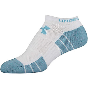 Under Armour Golf Elevated Performance No Show Socks, 2-Pair, Breathtaking Blue Assorted, Shoe Size: Mens 4-8, Womens 6-9
