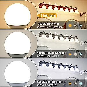 winshine 8 Pack E26 LED Globe Light Bulbs, 3000K Soft White 40W Equivalent 120V Bathroom Light Bulbs, G25 Vanity Light Bulb for Bathroom Makeup Mirror, Bedroom Lights CRI85+, 550LM, Non-dimmable