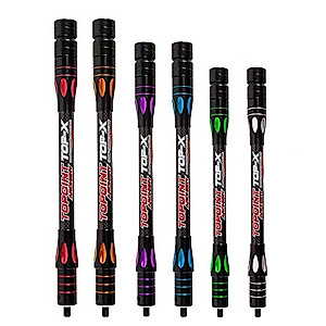 SHARROW Archery Bow Stabilizer Rod 10" 12" 15" Side Bar Balance Bar Side Rod Damping Rods Extension Pole Shock Absorber for Compound Bow Recurve Bow (Orange, 12inch)