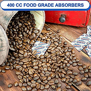 400cc Oxygen Absorbers for Food Storage - 100 Count (20x Packs of 5) - for Long Term Food Storage & Survival, Mylar Bags, Canning, Harvest Right Freeze Dryer, Dehydrated, and Preserved Foods