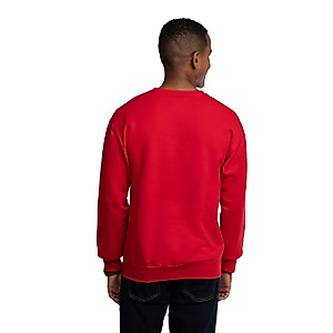 Fruit of the Loom Men's Moisture Wicking Eversoft Fleece Sweatshirt, Red, Medium