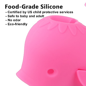 Bath Spout Cover, Faucet Cover Baby Bathroom Tub Faucet Cover Protector for Kids, Bathtub Spout Cover for Baby Kids Toddlers Protection Accessories Baby Safety Universal Bath Silicone Toys Whale Pink