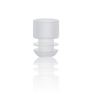 ULAB Scientific White Tube Rack and Plastic Test Tubes Set, Include 1pc of White Tube Rack, 60pcs of Plastic Macaroon Party Tubes Shot Glasses, Nature Color, UTR1015