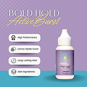 The Hair Diagram - Bold Hold - Active Burst - Alonzo Arnold Edition - Strong Hold Glue for Wigs and Hair Systems - Lemon Scent - Non Toxic - No Latex - 1.3oz
