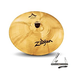 Zildjian 20827 17" Custom Medium Crash Cast Bronze Cymbal W/Bright Sound With ZKEY
