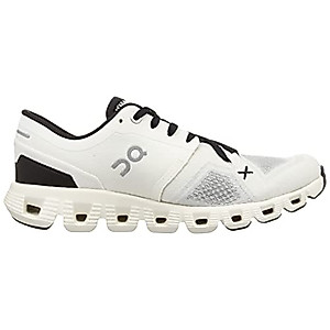 On Women's Cloud X 3 Sneakers, White/Black, 6 Medium US