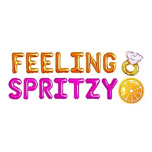Feeling Spritzy Balloon Banner for Love at First Spritz Bachelorette Party Decorations, Citrus Balloon for Bride to Be Orange Mimosa Party Decoration