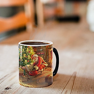 Morphing Mugs Thomas Kinkade Studios – Lionel – Santa’s Special Delivery – Trainset – Toys – One 11 oz Color Changing Ceramic Mug – Image Revealed When HOT Liquid Is Added!