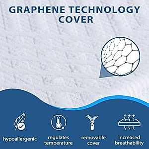 MLILY Queen Mattress, 8 Inch Memory Foam Mattress, Green Tea Queen Size Mattress in A Box, Medium Firm Mattress Queen for Pressure Relieving, CertiPUR-US Certified