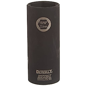 DEWALT IMPACT Socket, Deep, SAE, 1/2 Inch Drive, 15/16 Inch (DW22932)